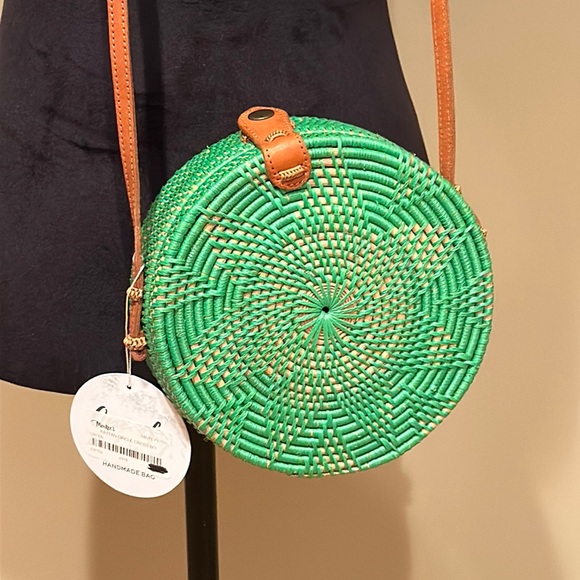 Street Level | Bags | Street Level Rattan Nwt Green Cross Body Bag ...